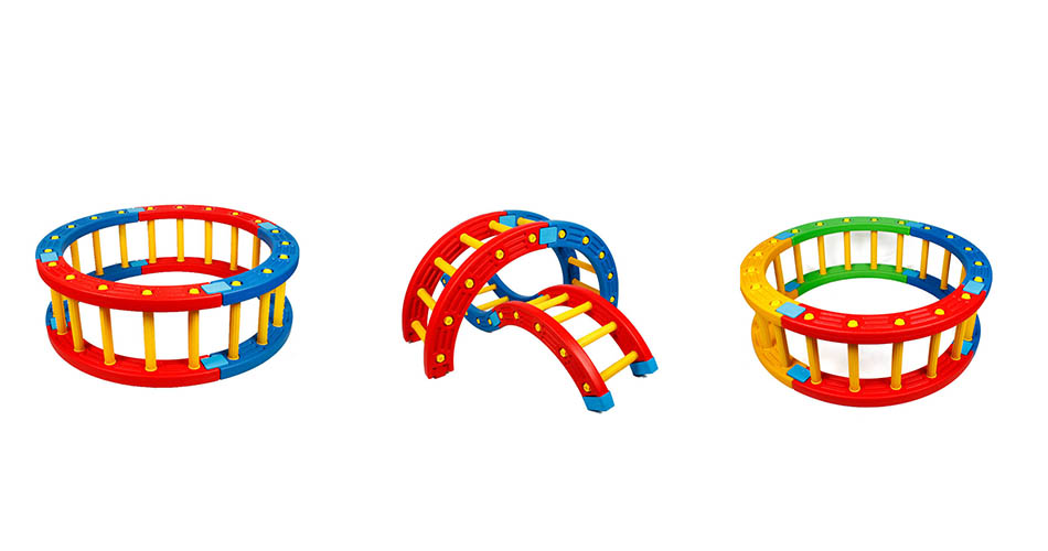 Kindergarten educational toy sensory exercise plastic 1/4 round balance ...